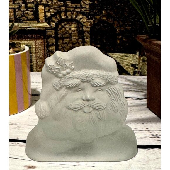Unbranded | Accents | Vintage Frosted Glass Santa Tea Lightvotive ...